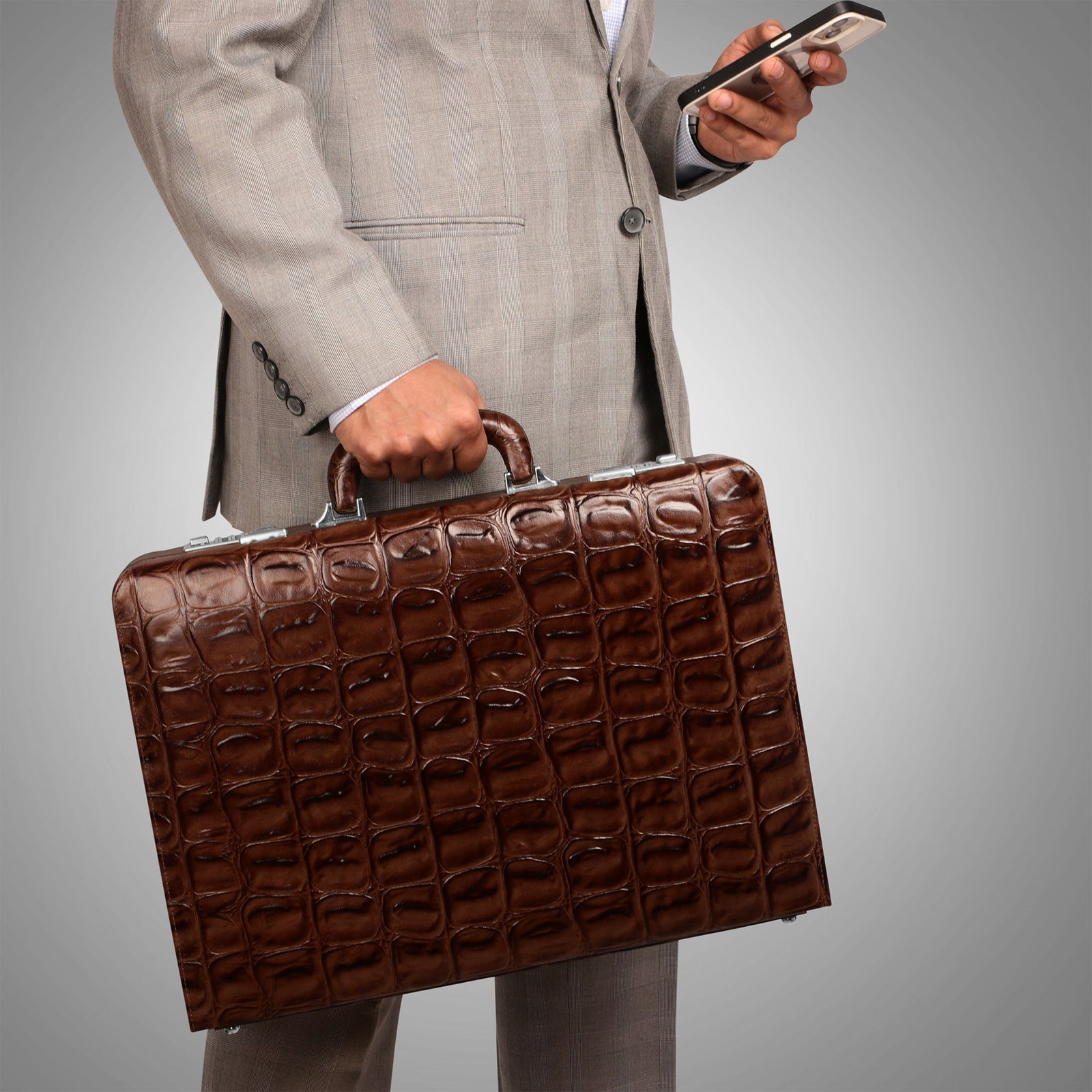 Premium Leather Briefcase for Men with Laptop Compartment | For Lawyers ...