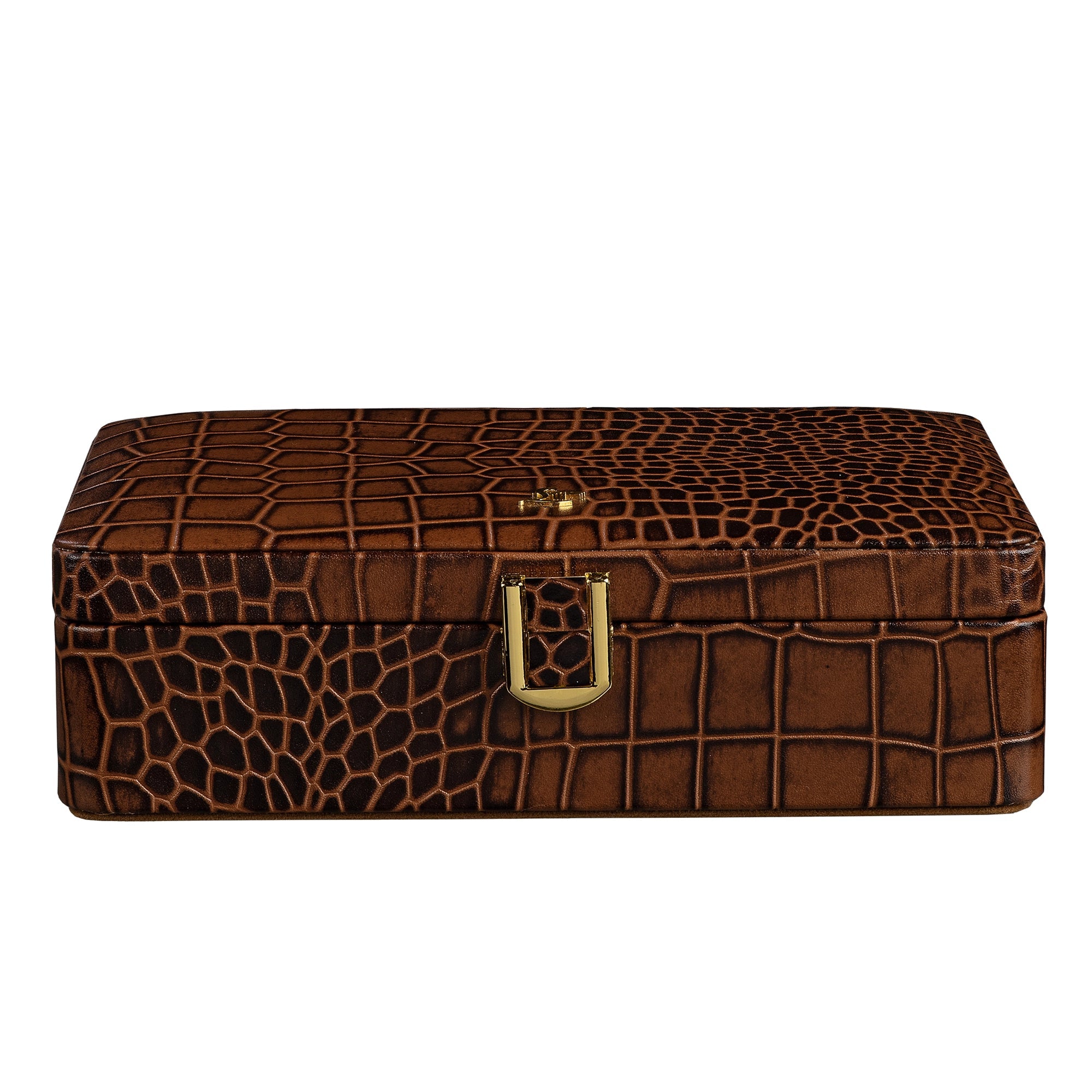 Luxury Jewellery Box with Lock | Velvet Jewellery Organizer with Hooks ...