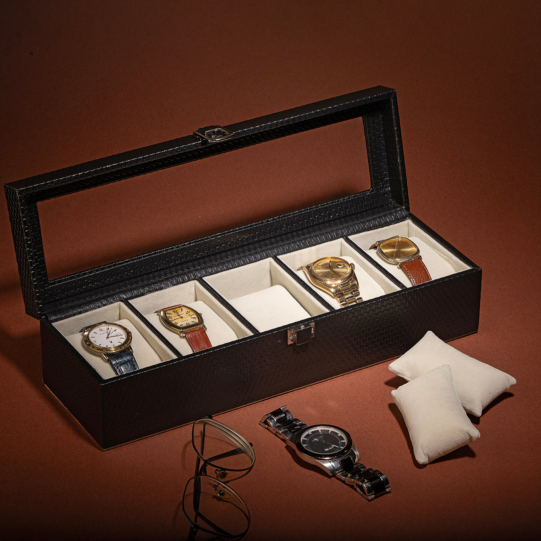 Luxury Leather Watch Box & Organizer for Men | Watch Storage Case