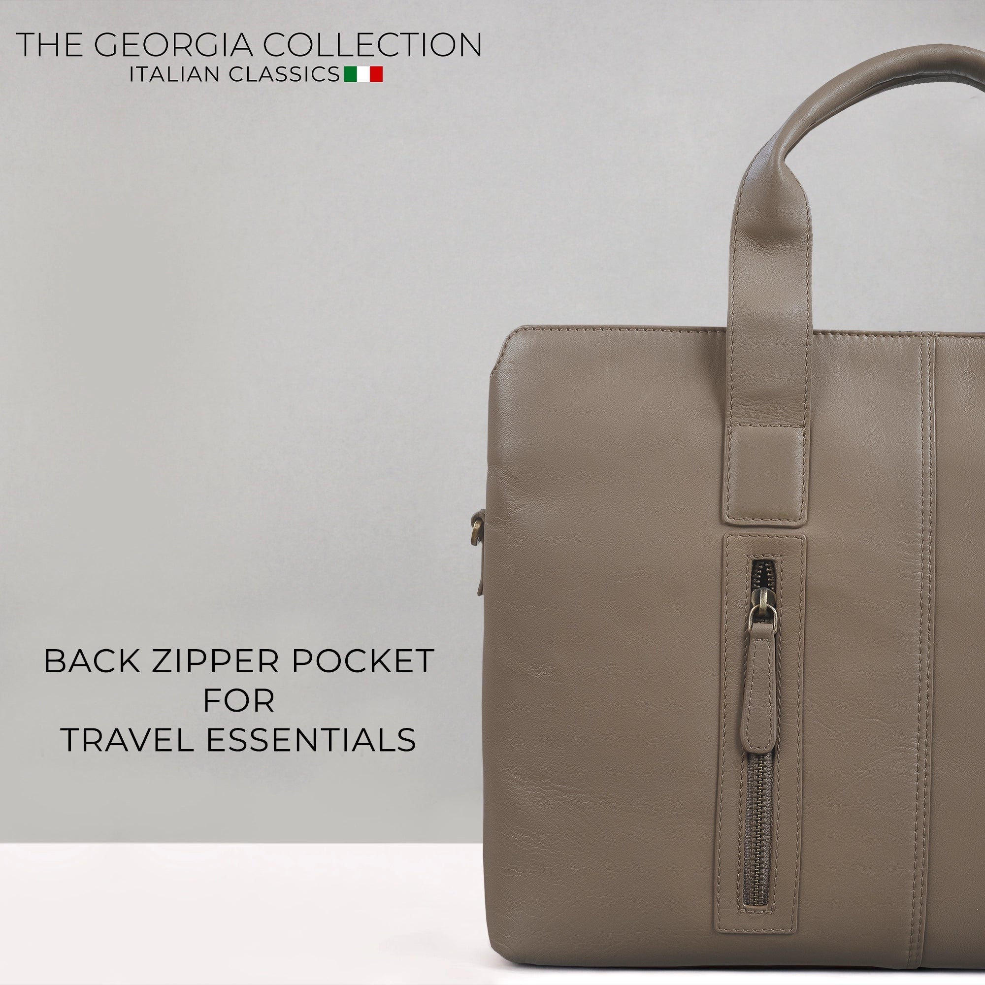 Georgia Collection | Genuine Leather Laptop / Office Bag For Men | Fit