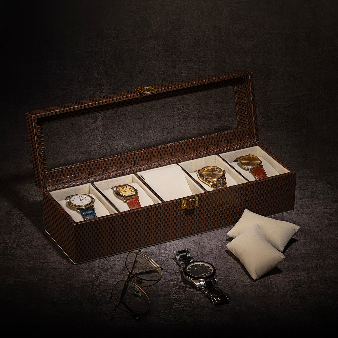 Luxury Leather Watch Box & Organizer for Men | Watch Storage Case