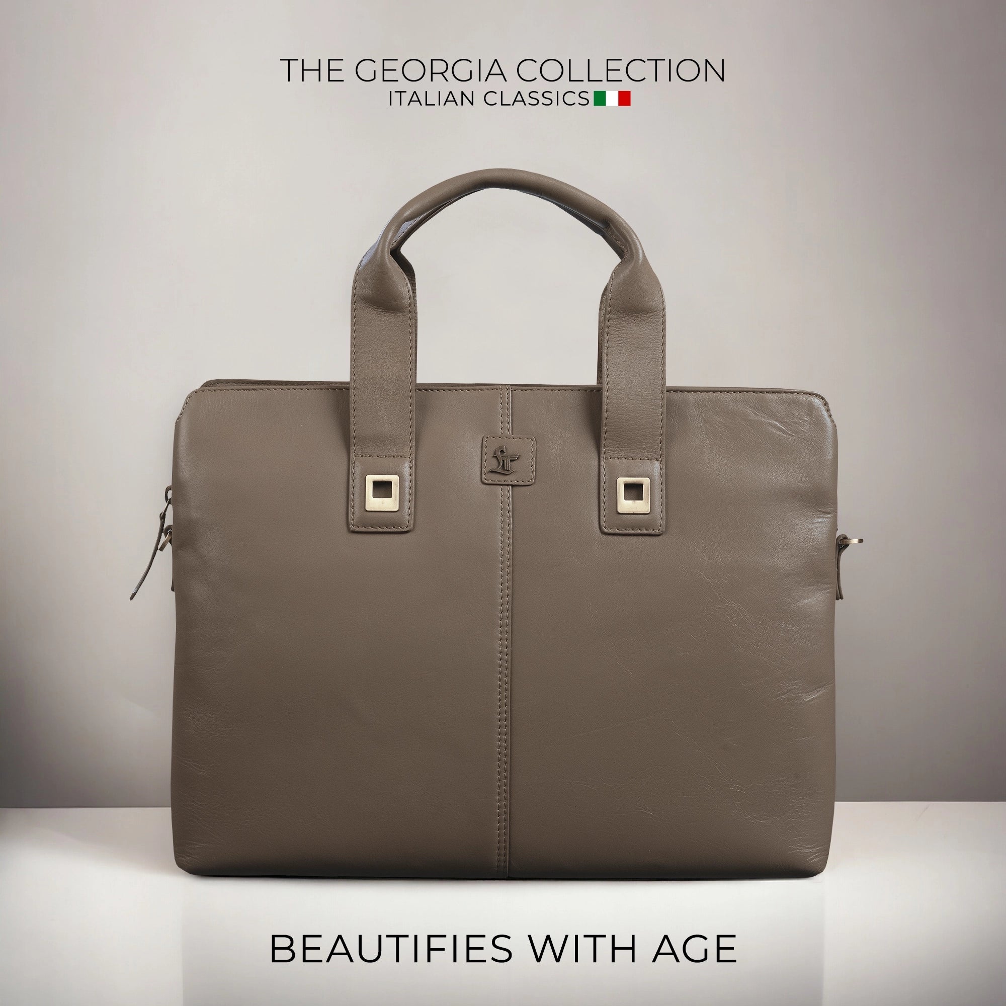 Georgia Collection | Genuine Leather Laptop / Office Bag For Men | Fit