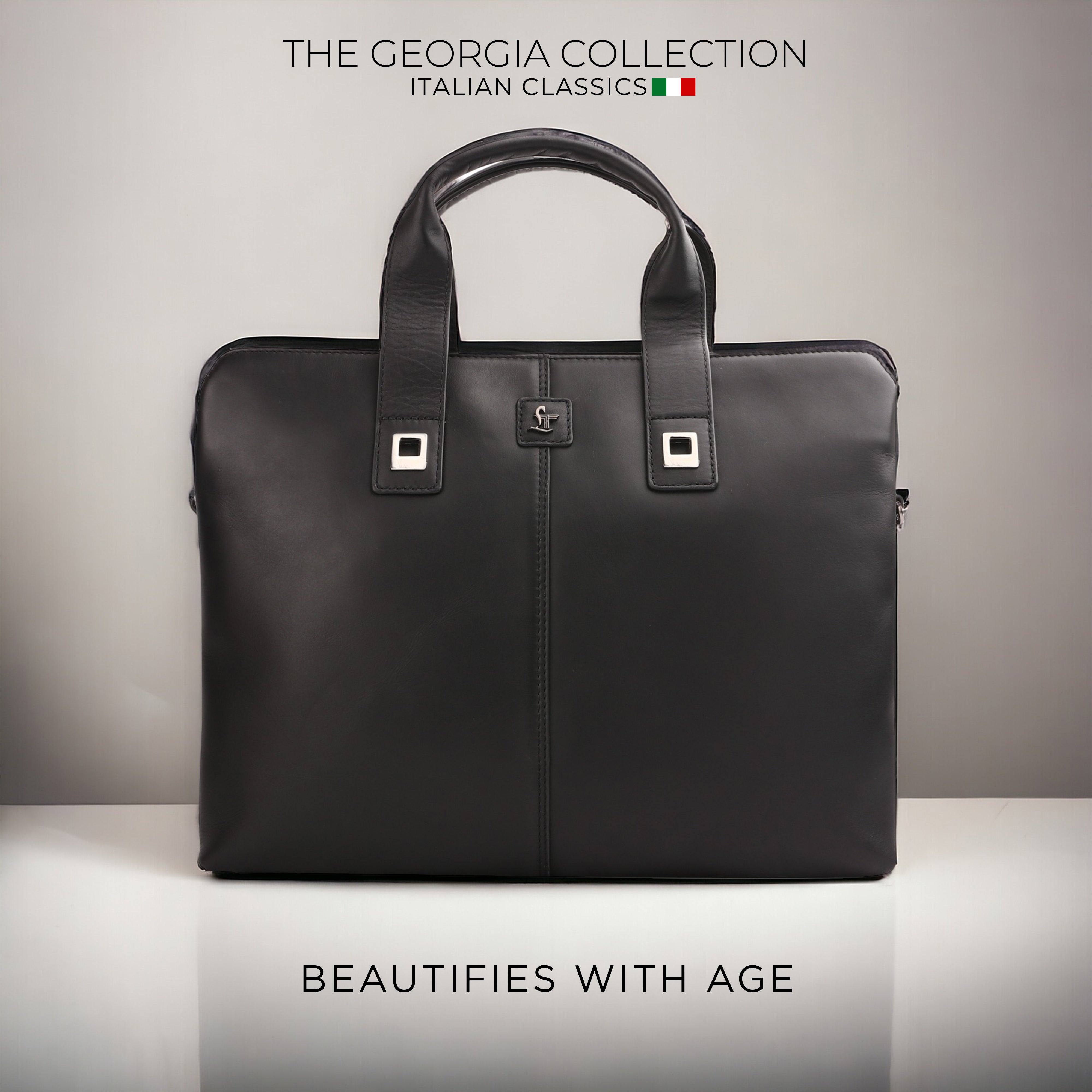 Buy Leather Portfolio / Laptop Bag For Men | Black – Leather Talks