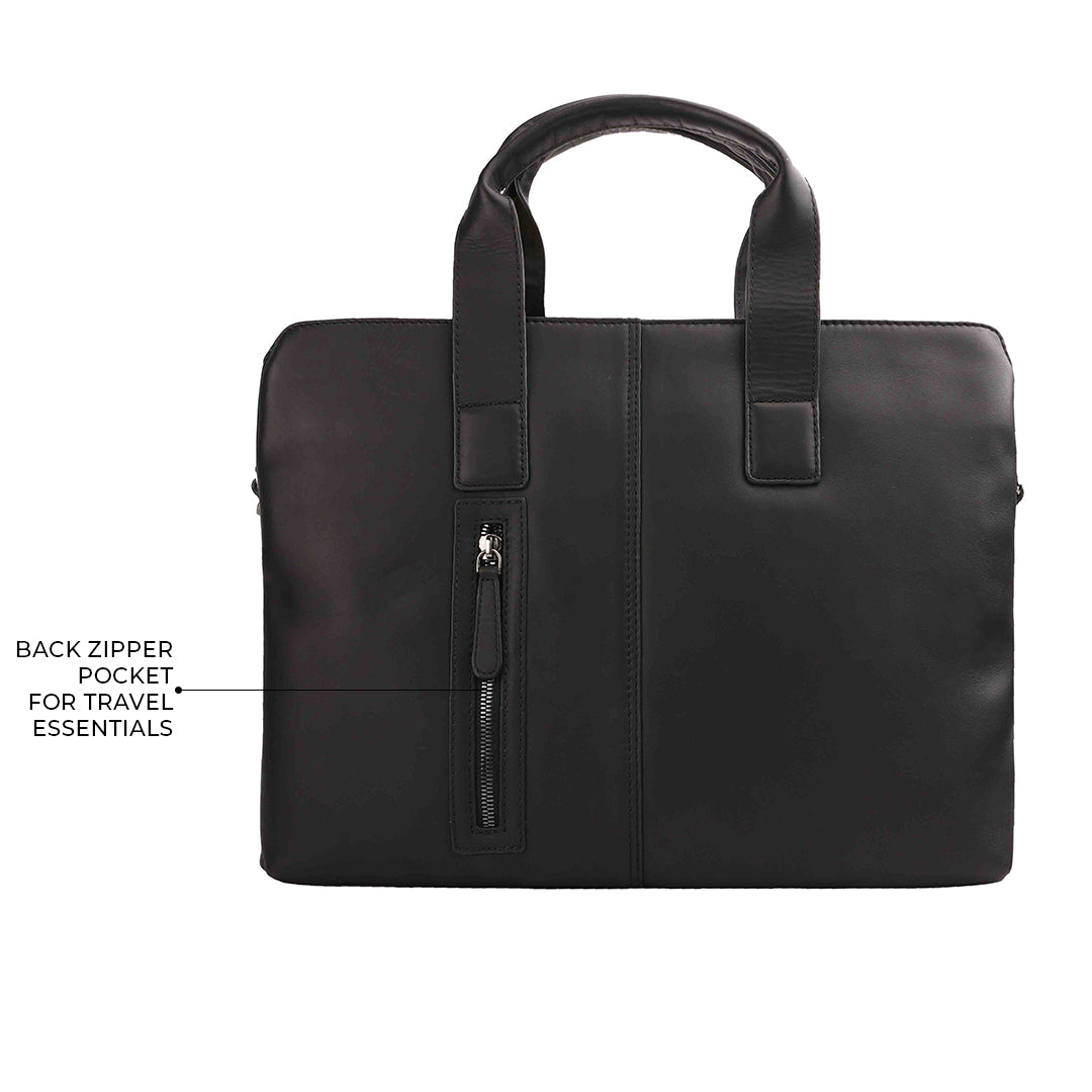 Buy Leather Portfolio / Laptop Bag For Men | Black – Leather Talks