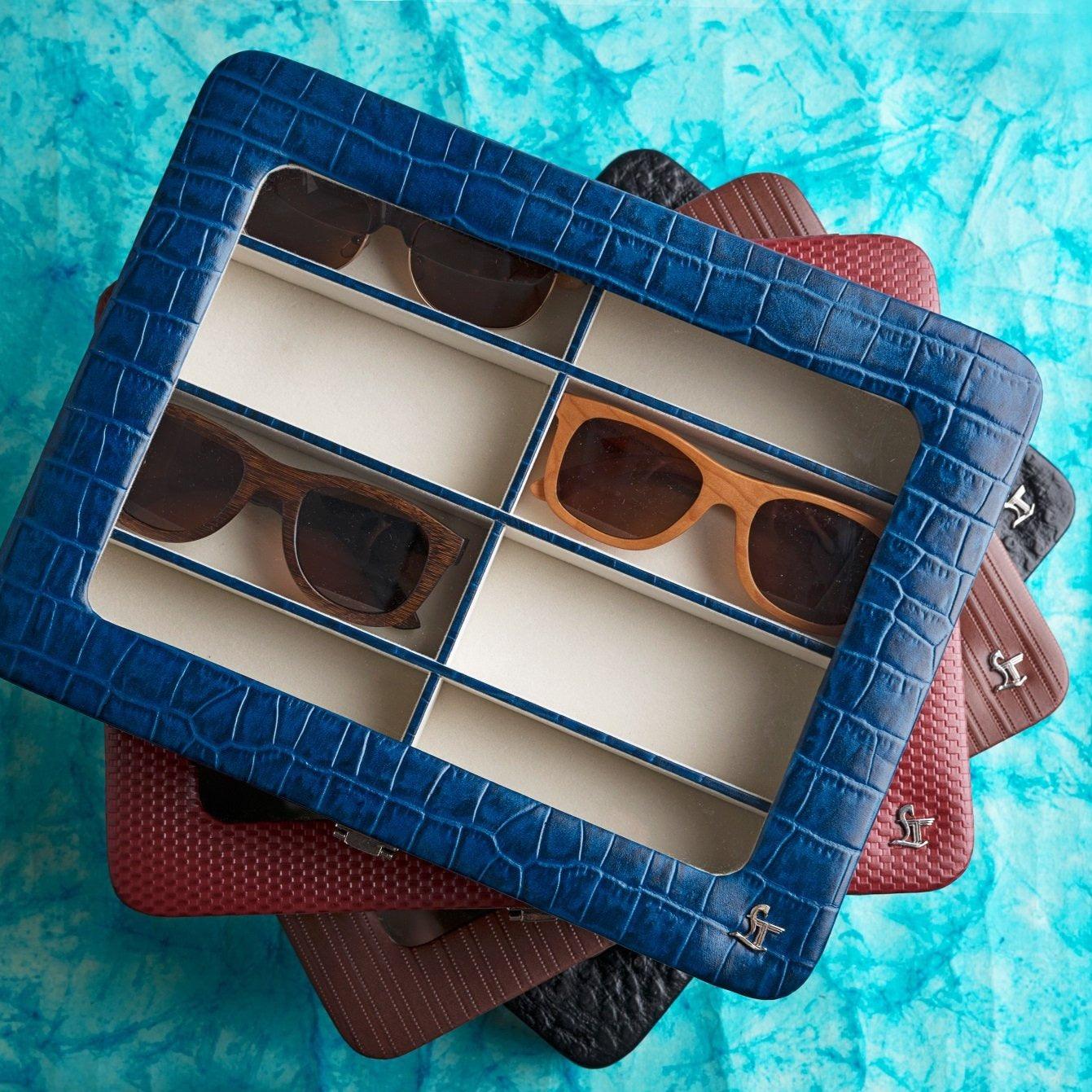 Luxury Genuine Leather Sunglasses Box|Sunglass Organiser|Leather Talks