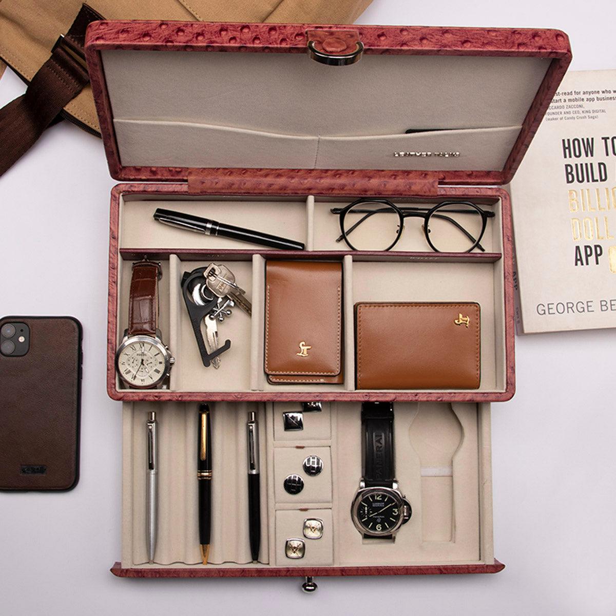 Modern Men's Valet Box | NightStand Box I Luxury Mens Valet Box ...